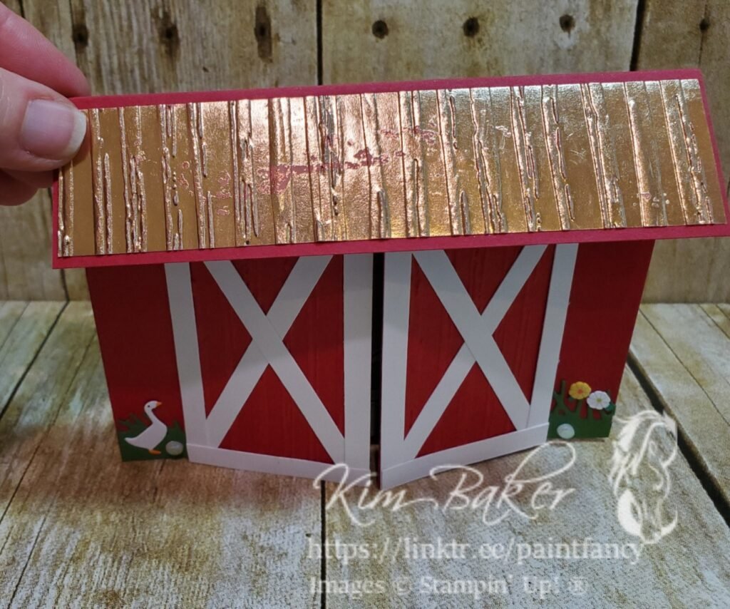 Double Door Self-Opening Barn Card - Horsin' Around Stamping