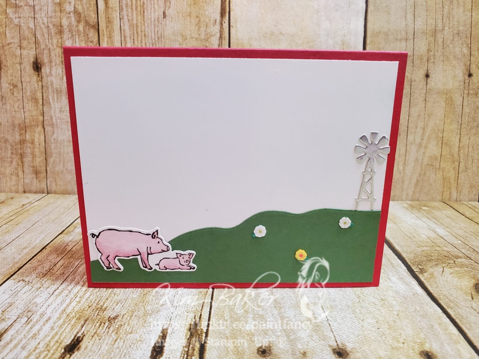 Double Door Self-Opening Barn Card - Horsin' Around Stamping