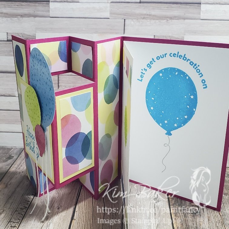 Beautiful Balloons Card-in-a-Card with Template & Measurements - Horsin ...