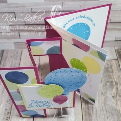 Beautiful Balloons Card-in-a-Card with Template & Measurements - Horsin ...