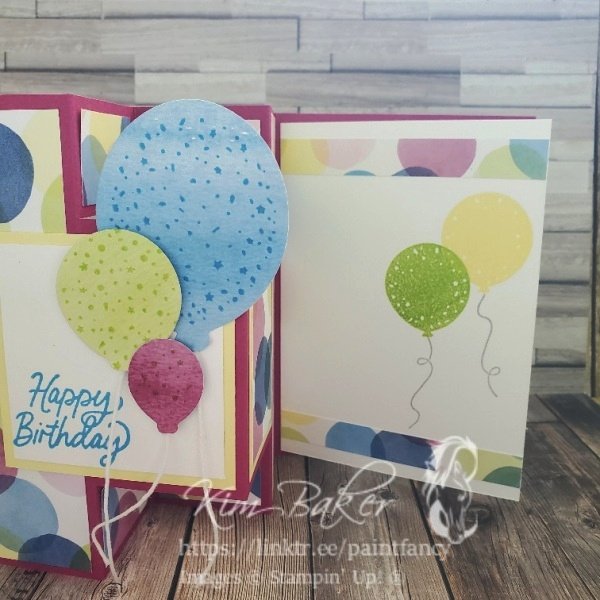 Beautiful Balloons Card-in-a-Card with Template & Measurements - Horsin ...