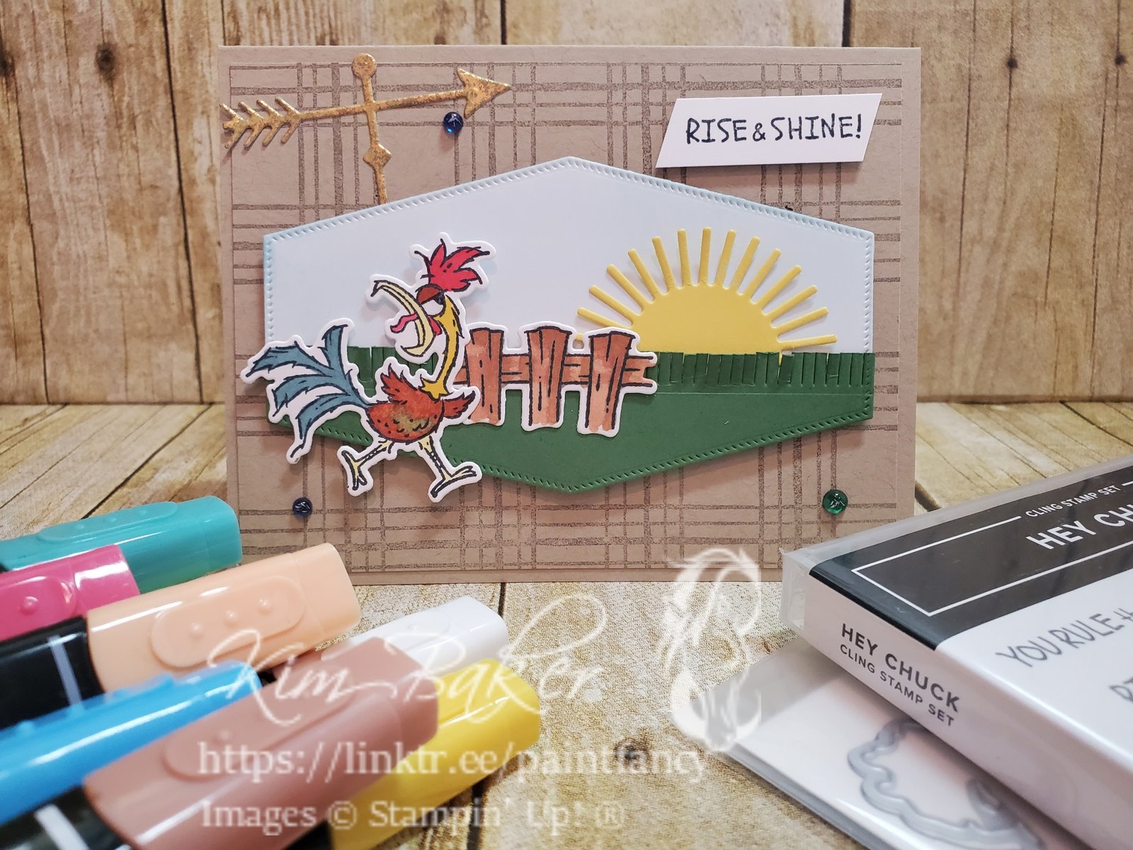 Hey Chuck and Sketched Plaid Card - Horsin' Around Stamping