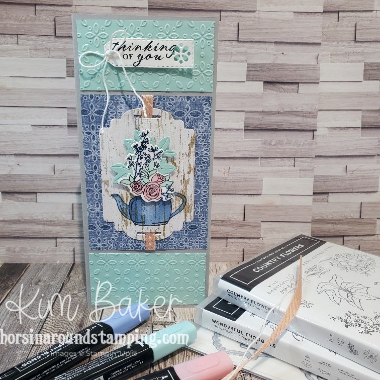 How to make a Gorgeous Slimline Card- Measurements Included! - Horsin ...