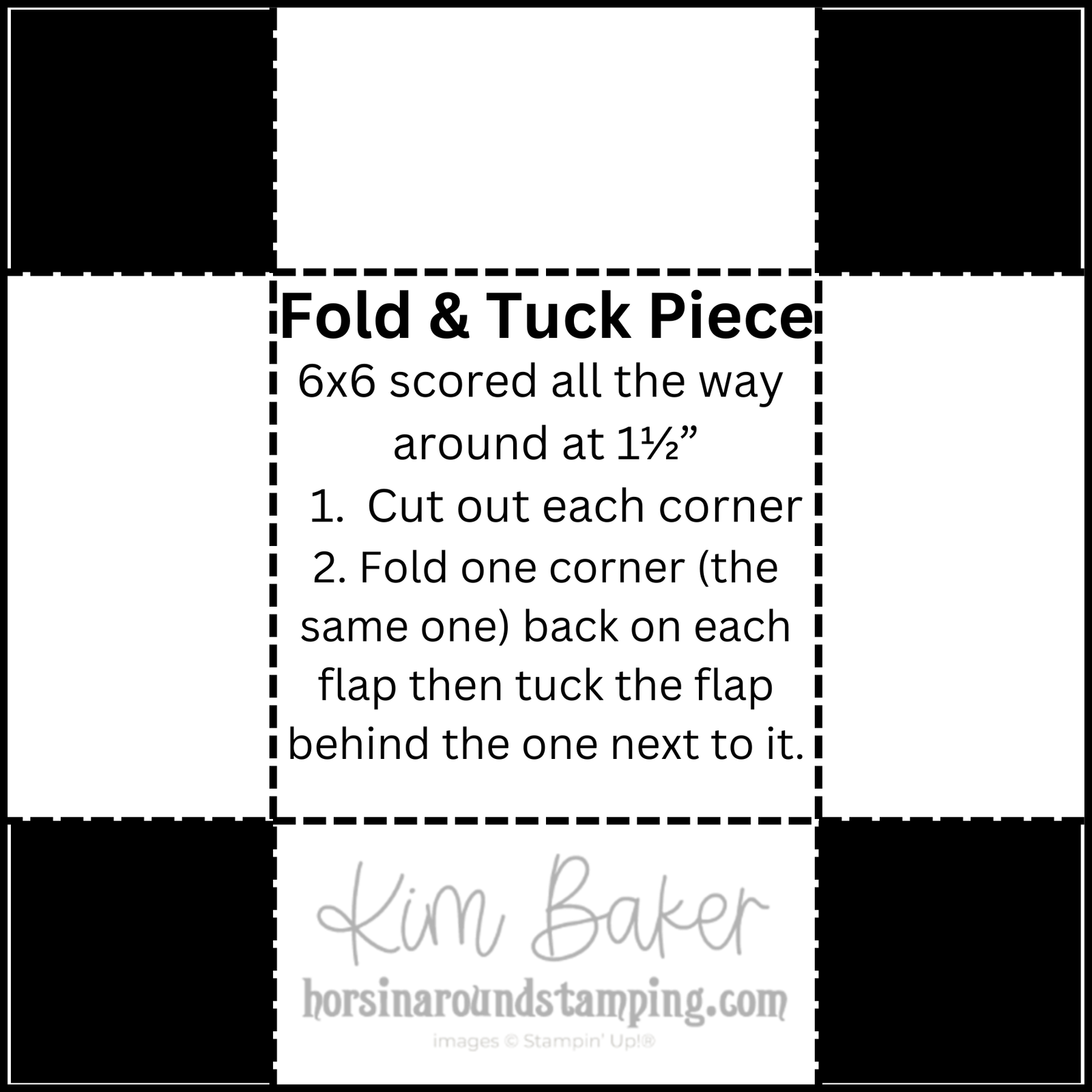 Fold and Tuck Iconic Imagery Card with FREE Template - Horsin' Around ...